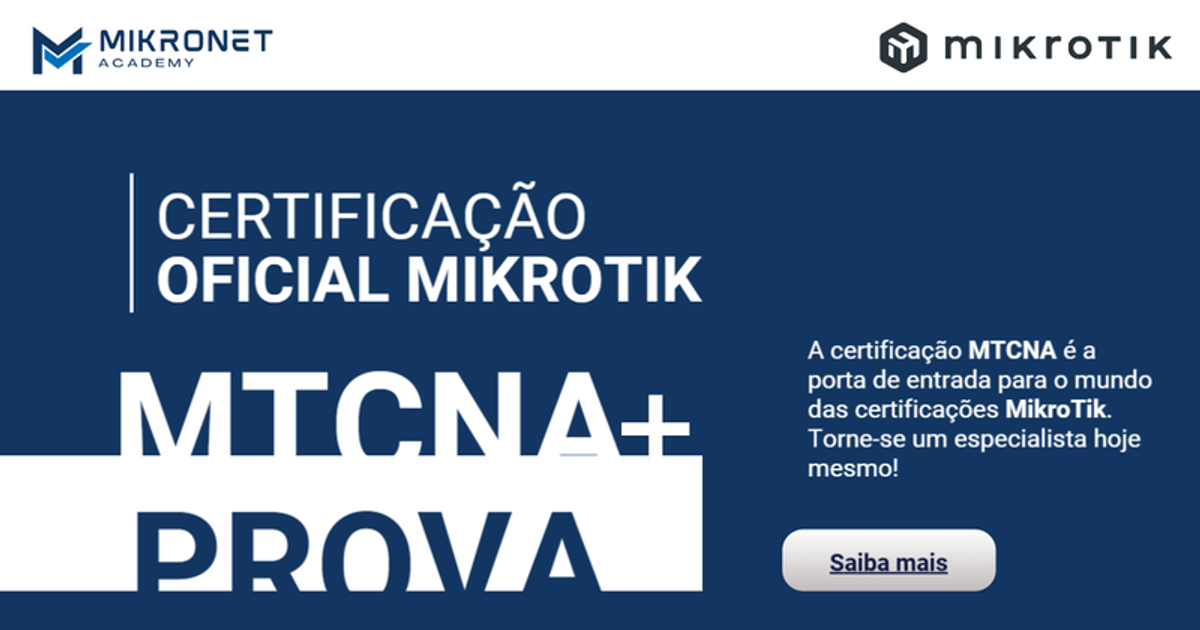 Certificação oficial MikroTik MTCNA